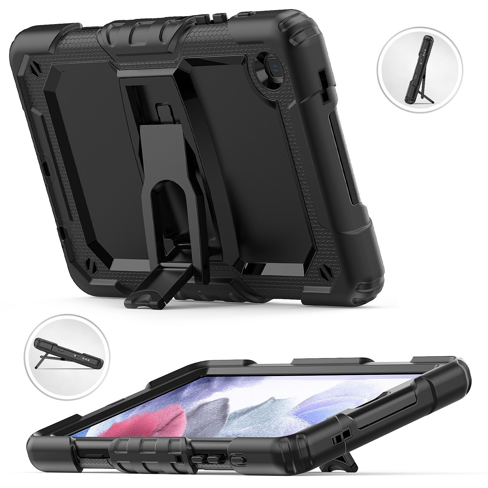 Силиконовый чехол MyPads для Samsung Galaxy Tab A7 Lite 8.7" T220/T225 с усиленной защитой и подставкой