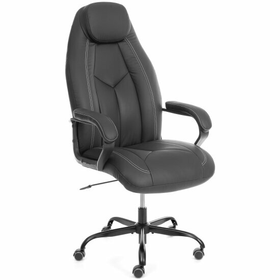 Кресло Tetchair Boss metalBL (22) кож/зам, черный, 36-6