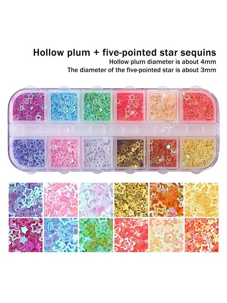 Y130-1 Блестки для ногтей в коробке