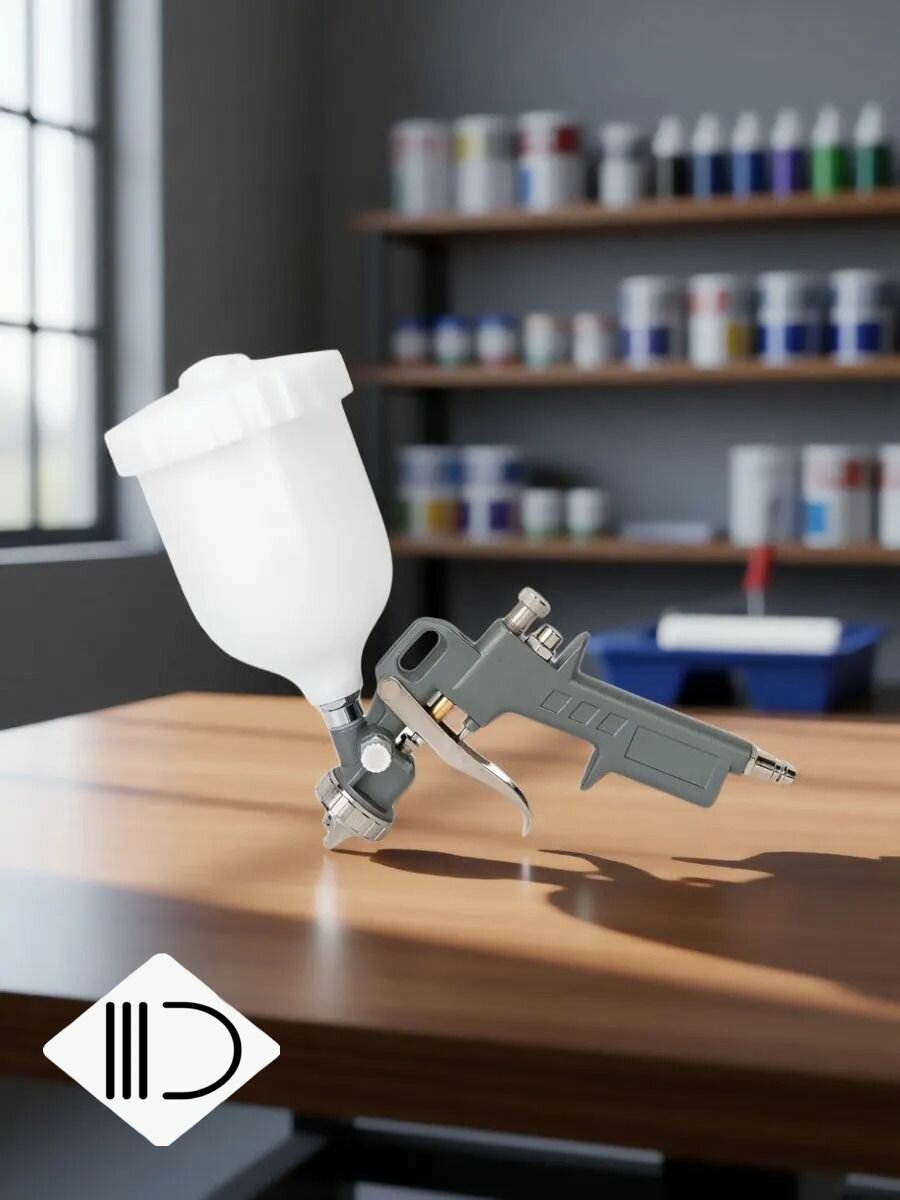 Краскопульт Pegas pneumatic (2708) S990GA-2 верхний бак сопло 2мм.