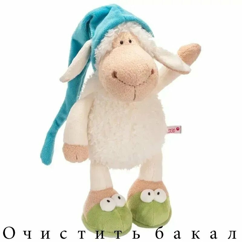 Мягкая игрушка "Сонная овечка" - веселый и комфортный подарок для детей и младенцев, размером 25 см.