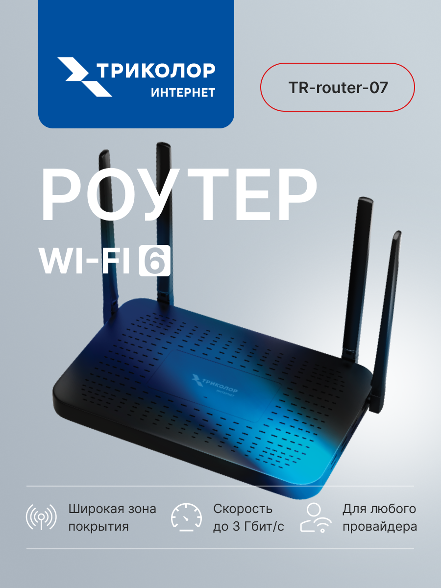 Роутер wi-fi для дома мощный для интернета проводной двухдиапазонный TR-router-07