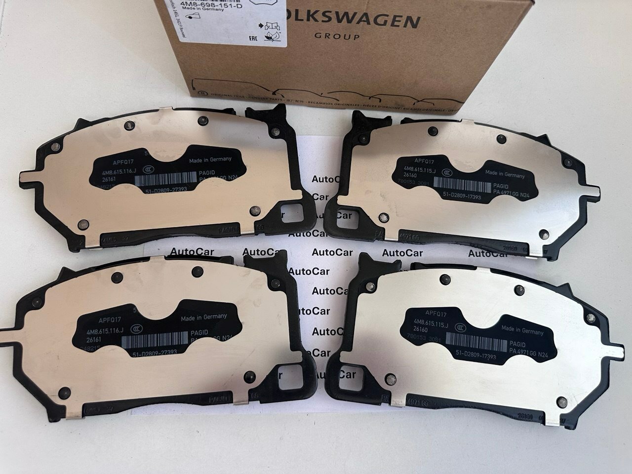 VAG Колодки тормозные передние керамические 4M8698151D RS6/7, RSQ8, Urus, Panamera