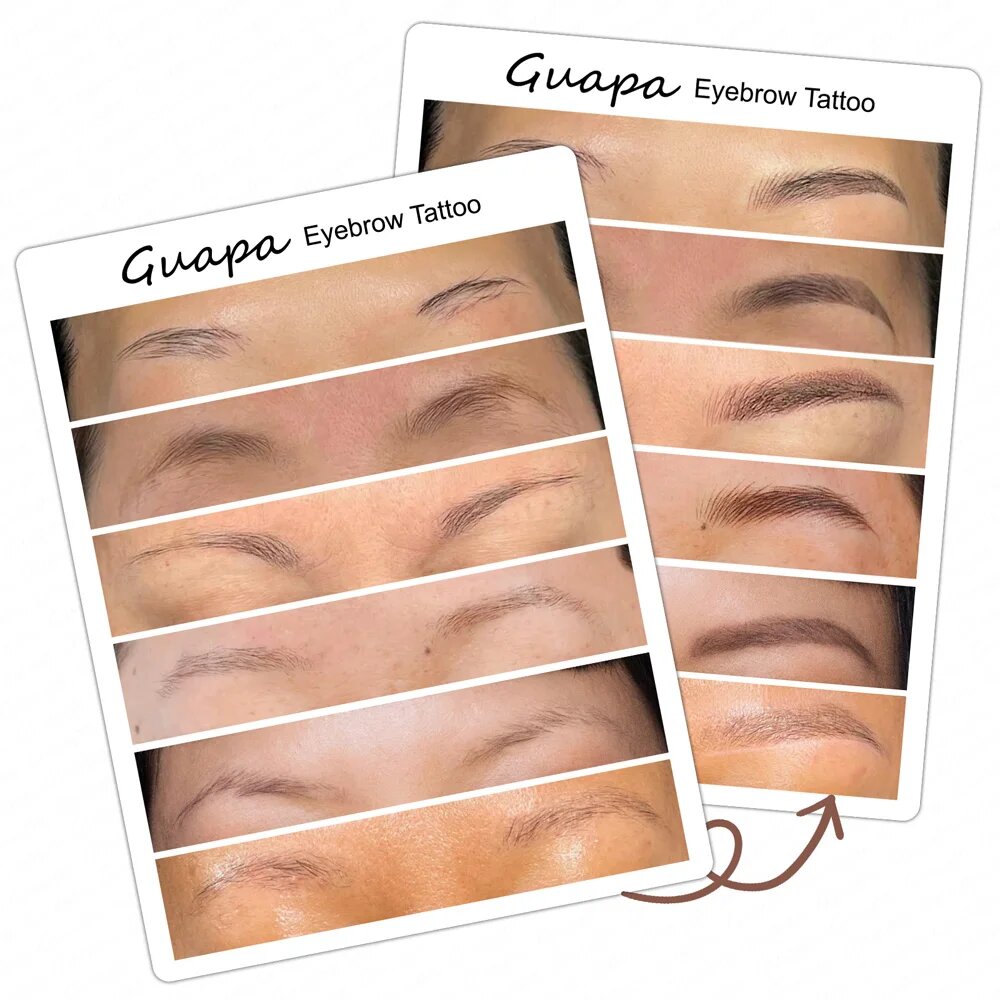Guapa Подушечки для практики татуажа бровей, 3шт, цвет 3PCS