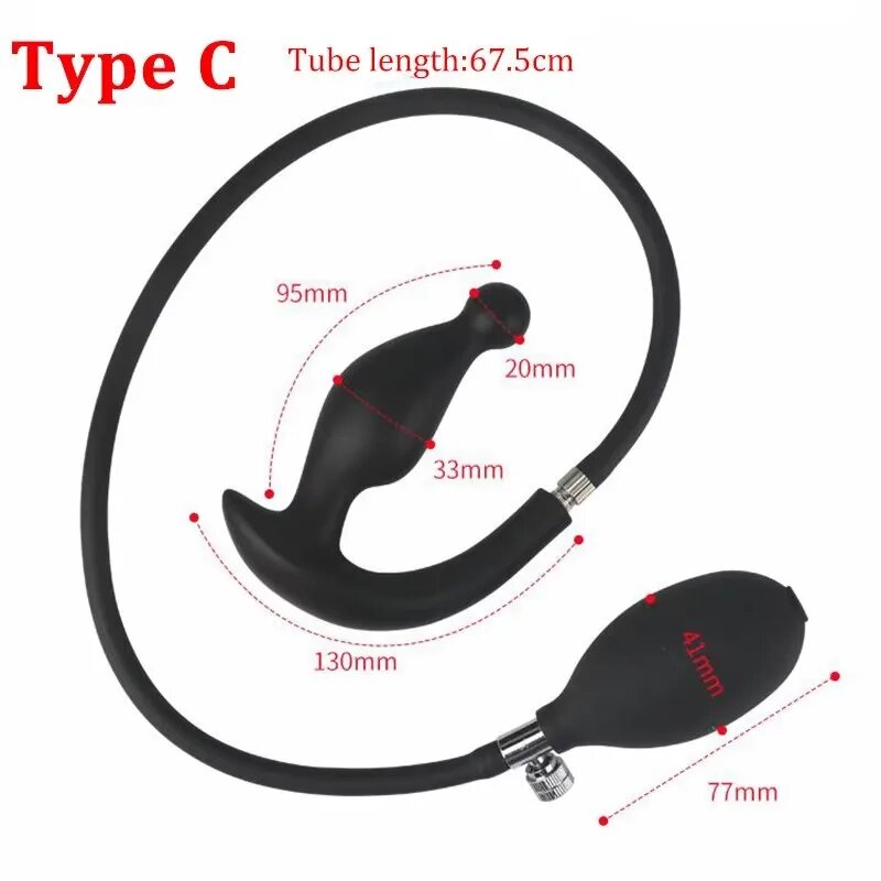 Супербольшие надувные анальные дилдо, огромные анальные пробки, вагинальные и анальные Type C