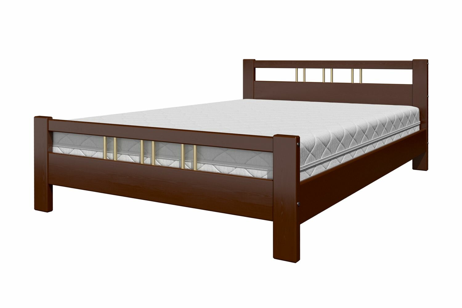 Вероника-3 Кровать Орех 140х200