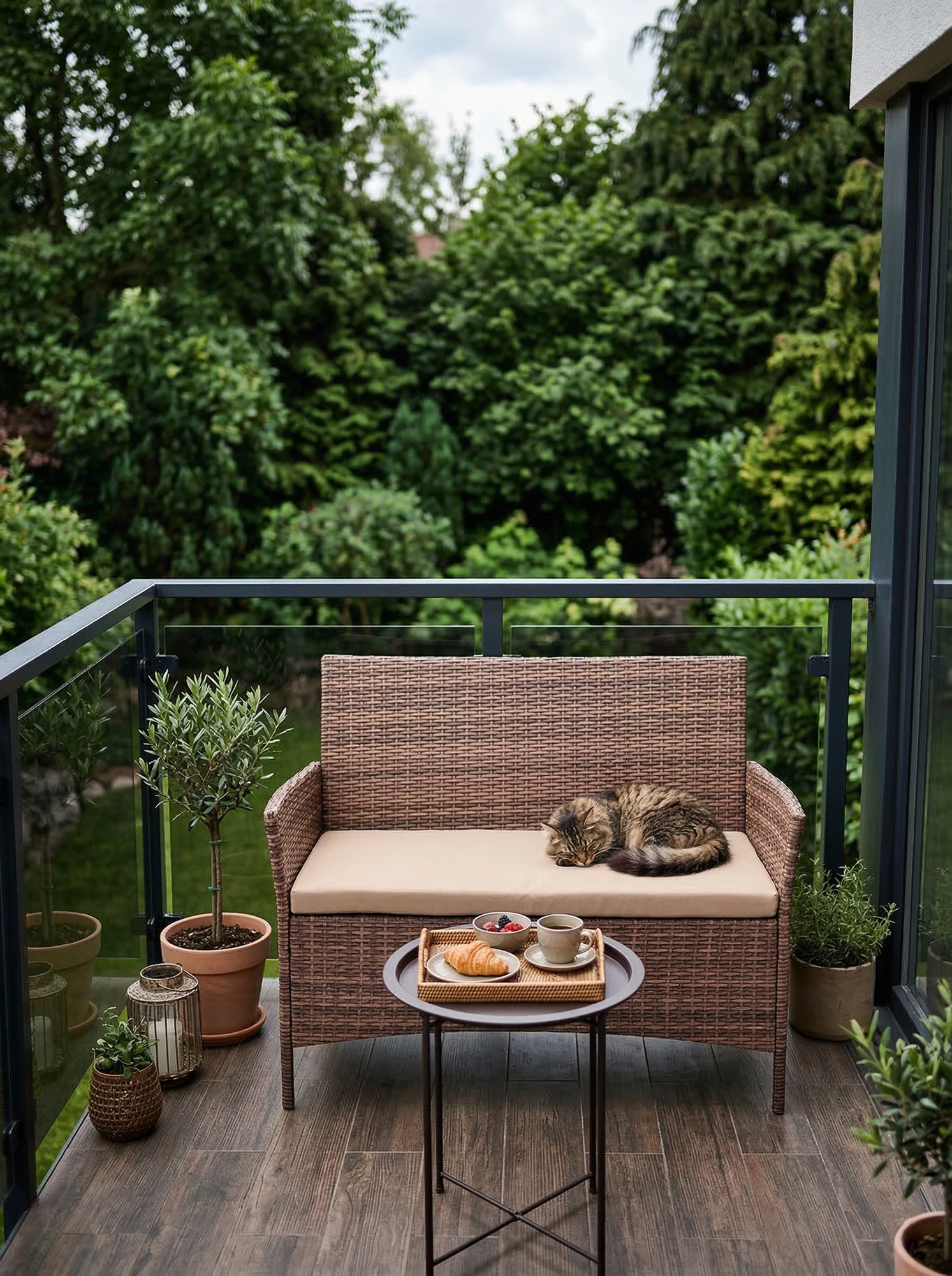 Диван 2-х местный из искусственного ротанга Киото диван-2 (Kioto sofa-2), капучино