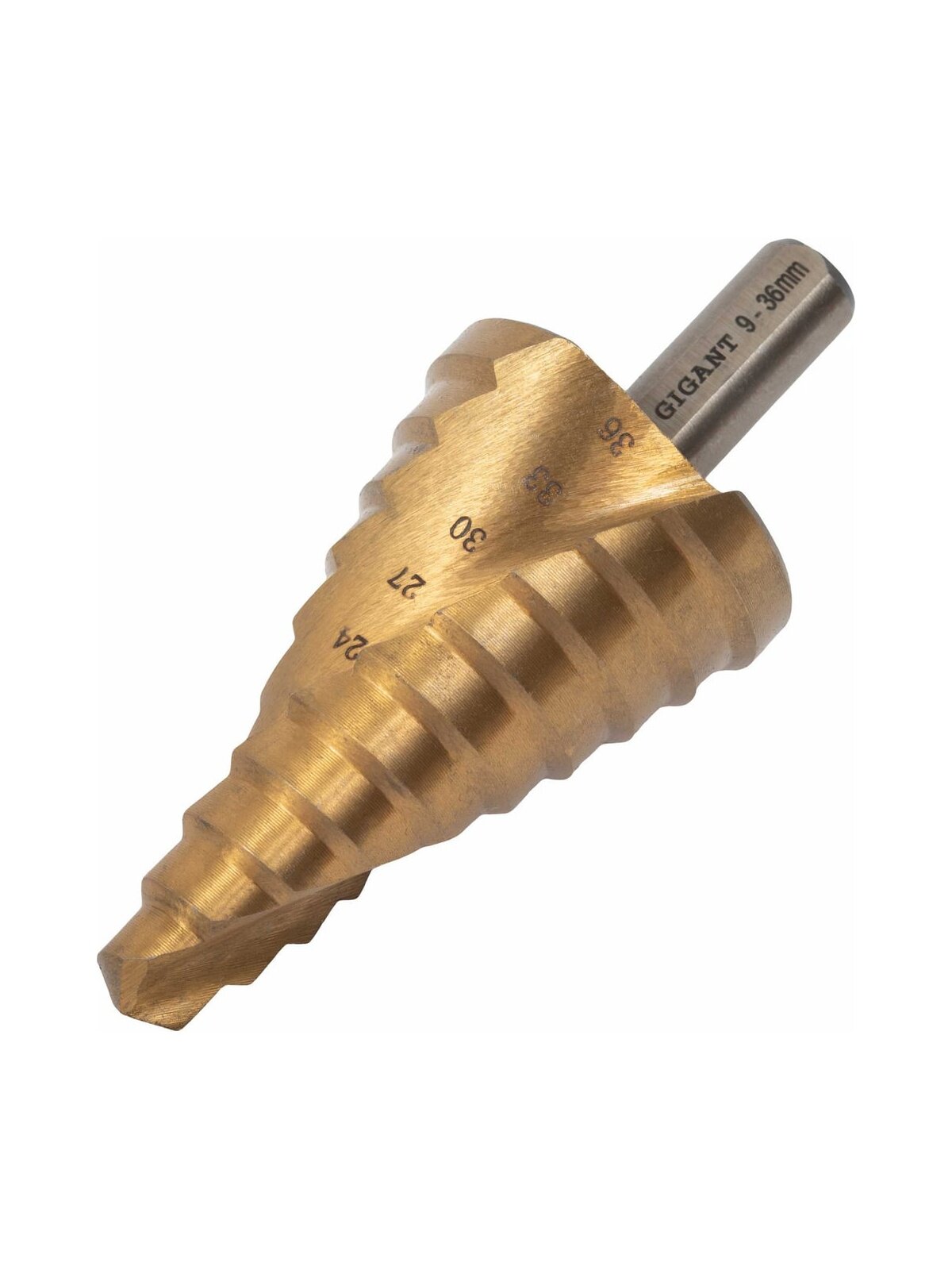 Сверло ступенчатое 9-36 мм, шаг 3, HSS, спирал. проф. Gigant GSD 11057