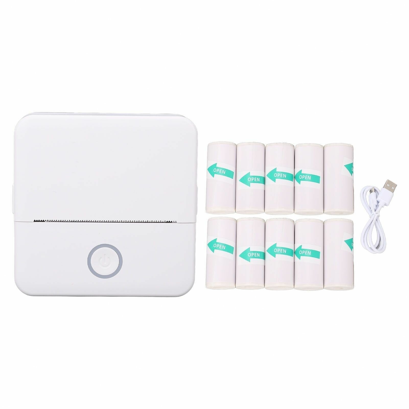 Карманный Bluetooth-принтер, Компактная многофункциональная беспроводная машина для изготовления термо-наклеек для дома и школы с бумагой в 10 рулонов