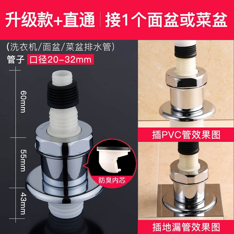 Соединитель для сливной трубы стиральной машины, напольный слив, сливная труба с защитой от перелива, крышка канализационного стока с защитой от запаха, универсальная пластина, тройник.