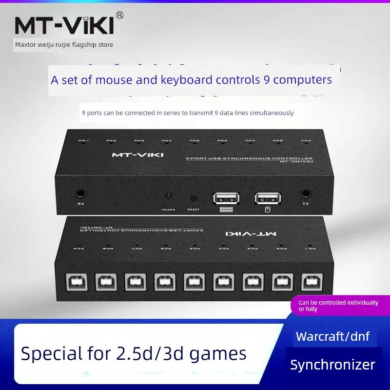 Улучшенный HDMI Сплиттер с 9 портами, Улучшенная синхронизация видео для бесперебойной работы нескольких дисплеев,