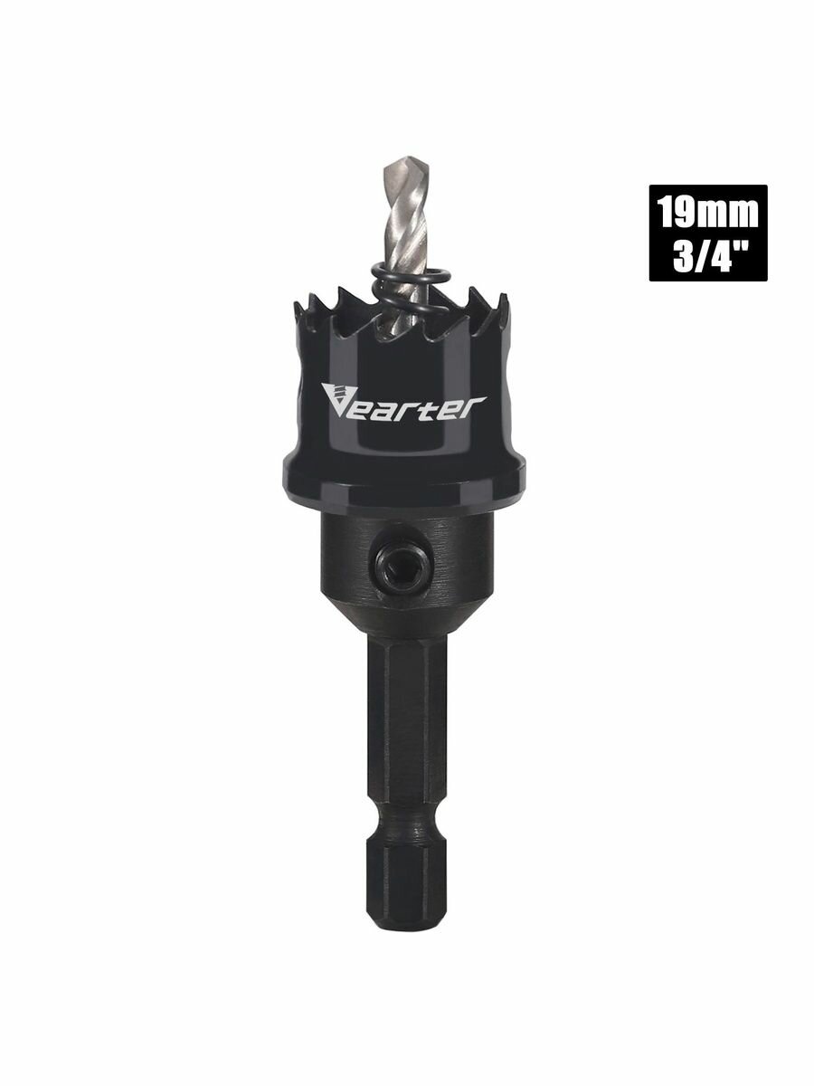 Биметалл M42 19 мм тонкостенная пила для отверстий с шестигранным хвостовиком 6,35 мм для металла, нержавеющей стали, дерева, пластика и ПВХ