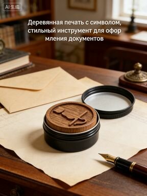 Аромадиффузор пассивный для эфирных масел, натуральное дерево (чёрный орех) в алюминиевой баночке