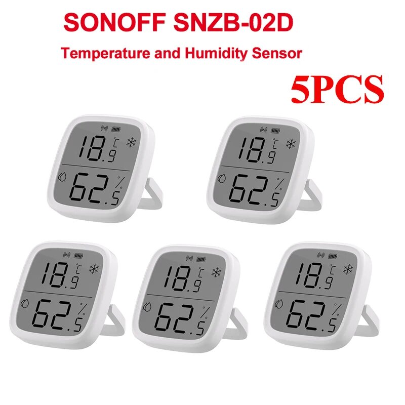 Датчик температуры и влажности SONOFF SNZB-02D Zigbee Sonoff SNZB02D 5PCS