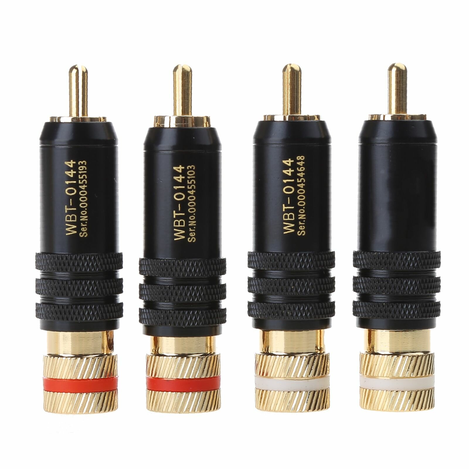 4 Шт WBT-0144 Позолоченный разъем RCA Plug Lock для пайки разъемов o/Video Plugs
