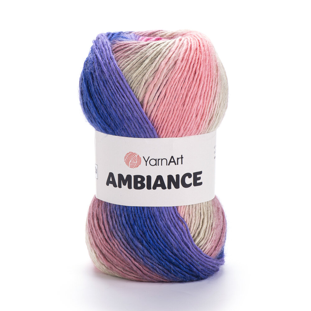 Пряжа для вязания YarnArt Ambiance 170 синий розовый серый 100 гр/250 м 20% шерсть, 80% акрил