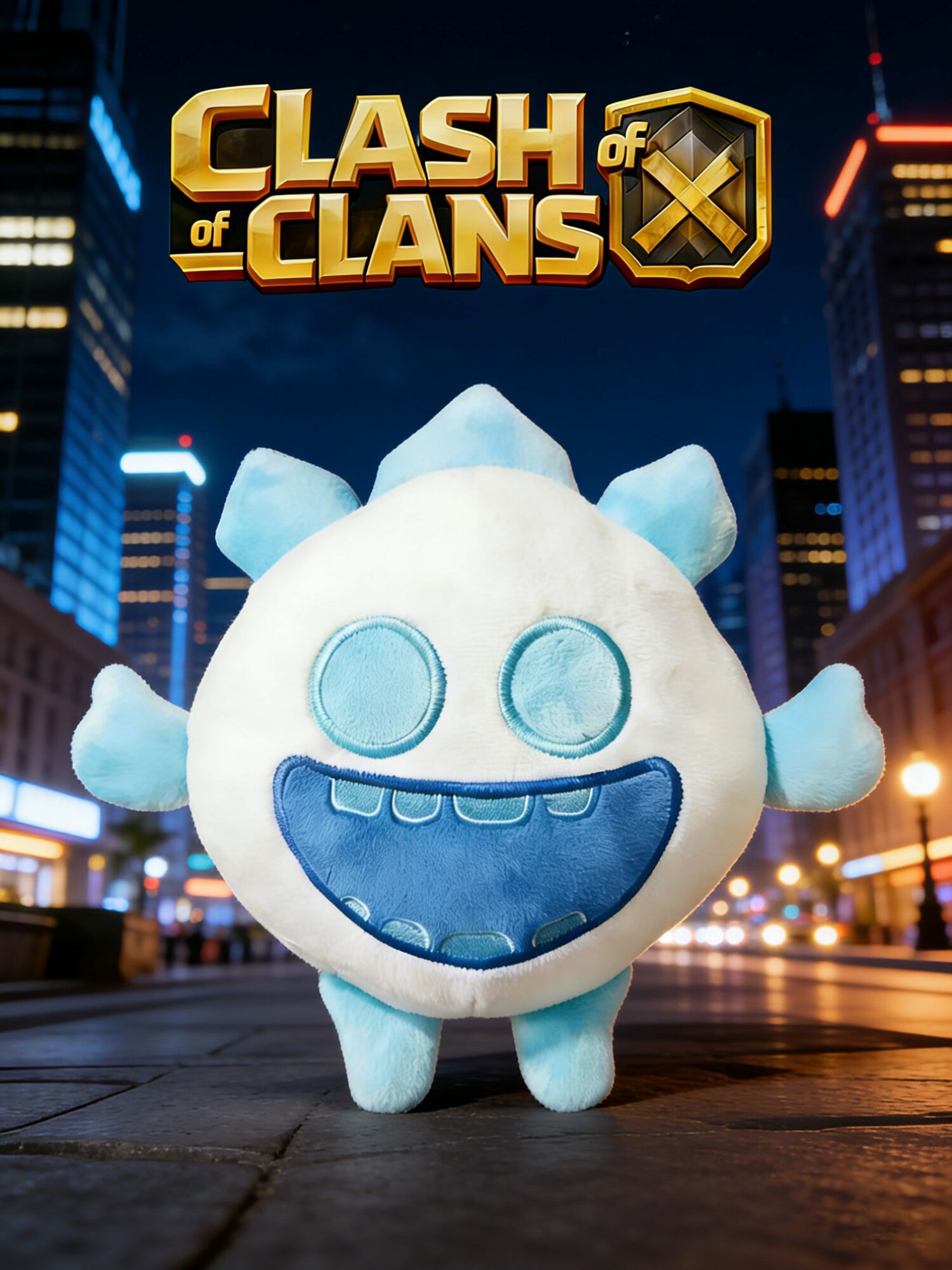 Мягкая игрушка Clash of Clans / Clash Royale: Ледяной дух (Ice Spirit), 9 см