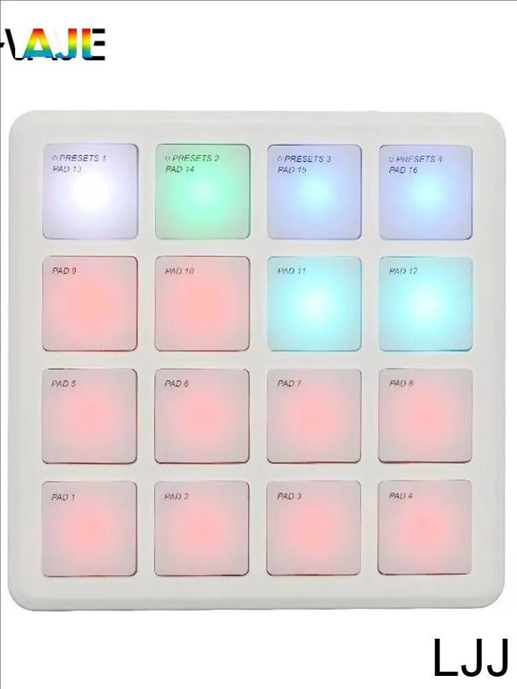 Драм-машина портативная для создания музыки с различными пресетами и яркой подсветкой клавиш