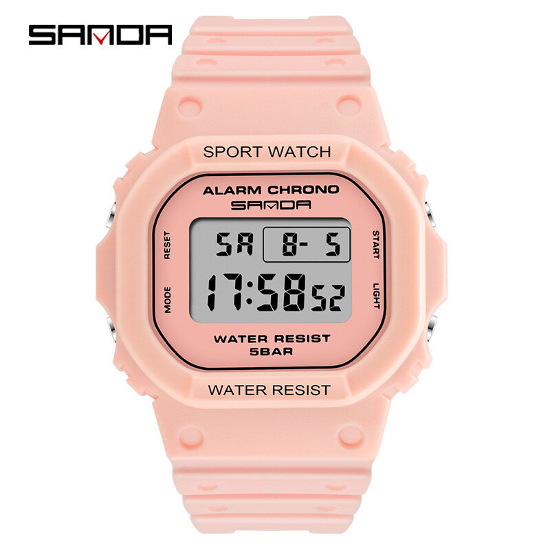 [2026] Многофункциональные спортивные часы Sanda, бестселлер для международного рынка, водонепроницаемые, с подсветкой, для мужчин и женщин, стильные наручные часы для студентов.