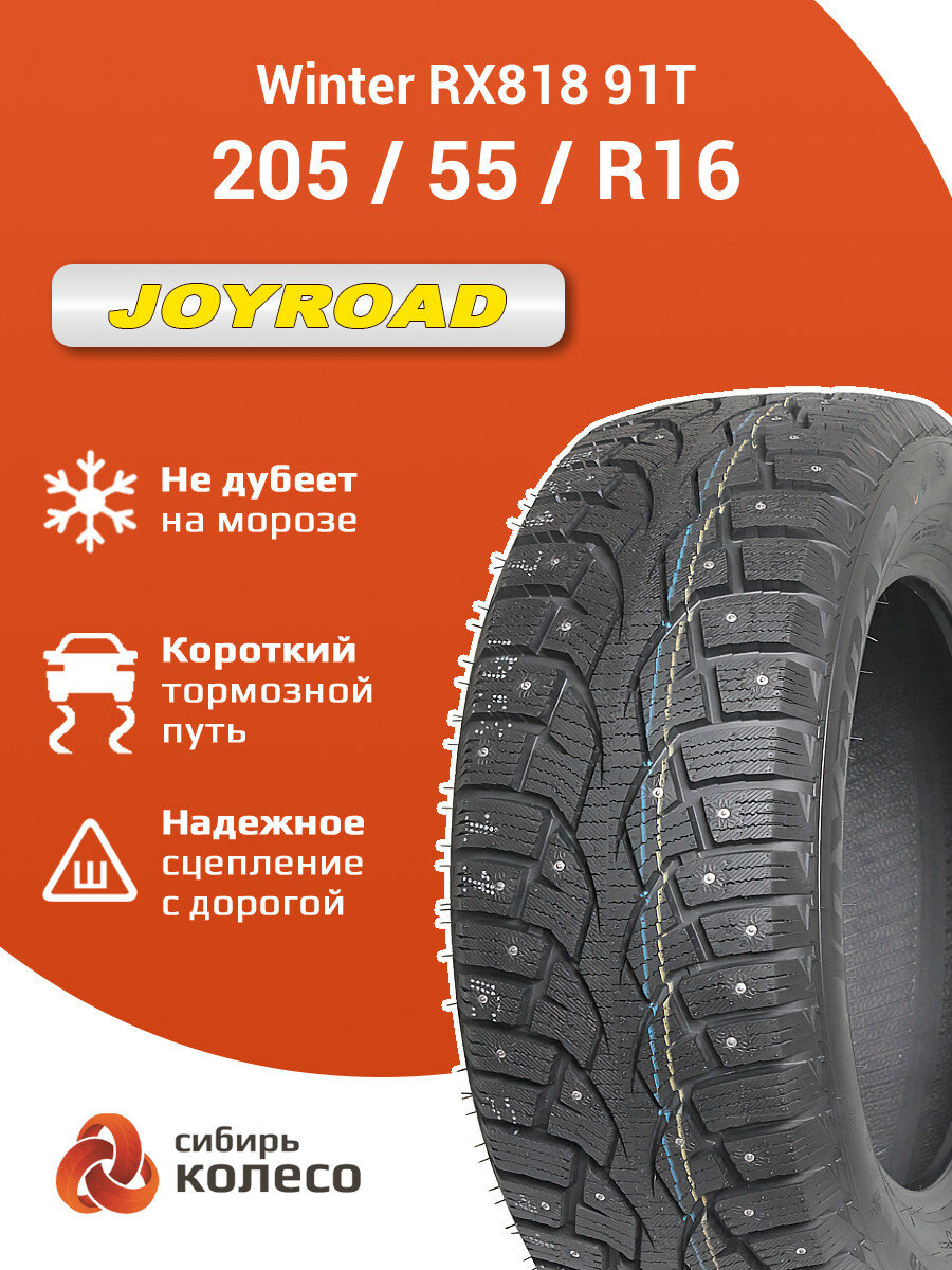 205/55R16 Joyroad Winter RX818 91T шип