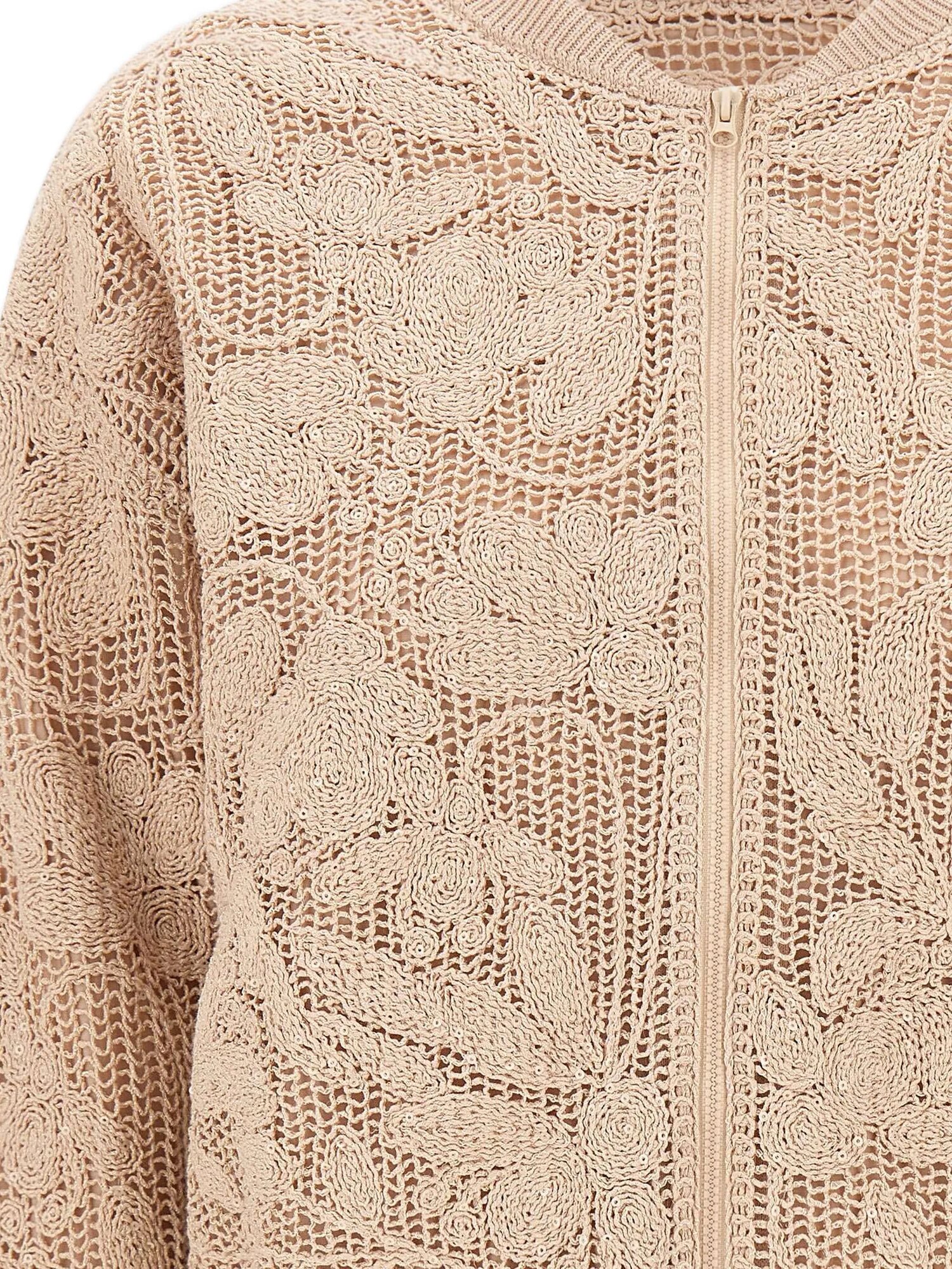 Бомбер Kangra Cashmere Floral embroidery zip bomber jacket, размер 42 — фото 1