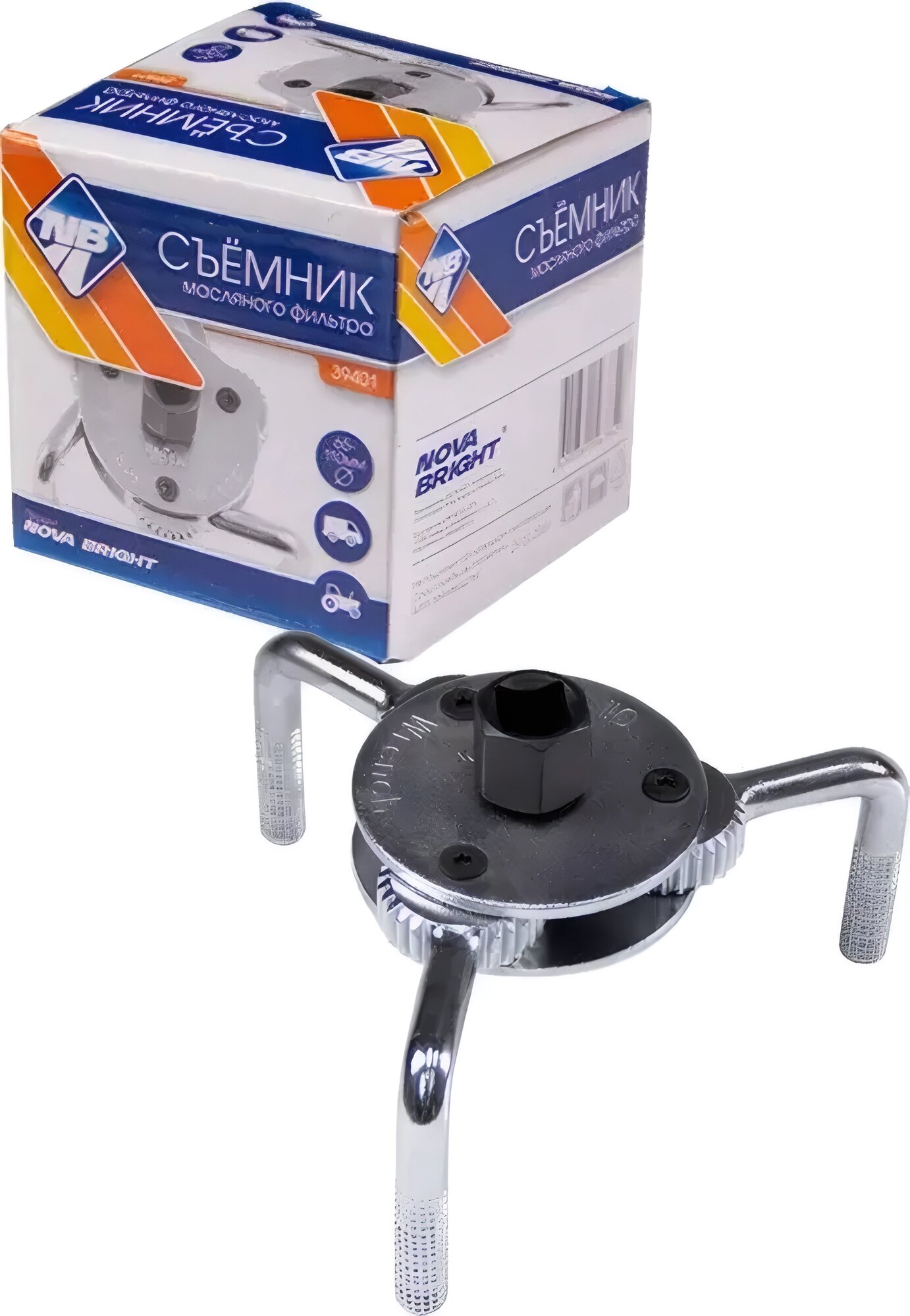Съемник масляных фильтров "краб" с круглыми захватами 63-102 мм. Nova Bright 39401