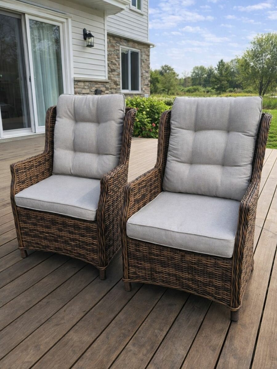 Садовое кресло Royal Family NICOLE, коричневый - комплект из 2 шт.