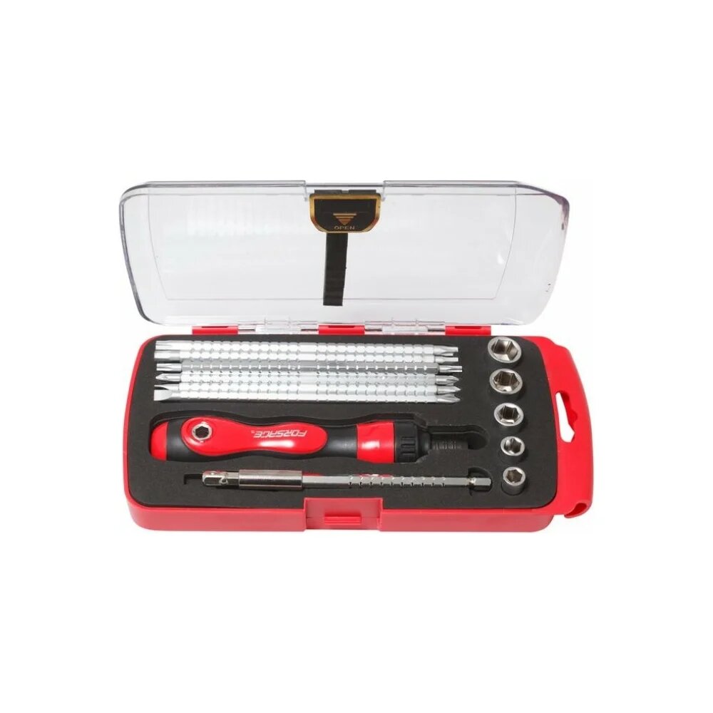 Forsage Отвертка реверсивная телескопич-я переставная 2в1с набором бит и головок13пр. F-2133(29220)