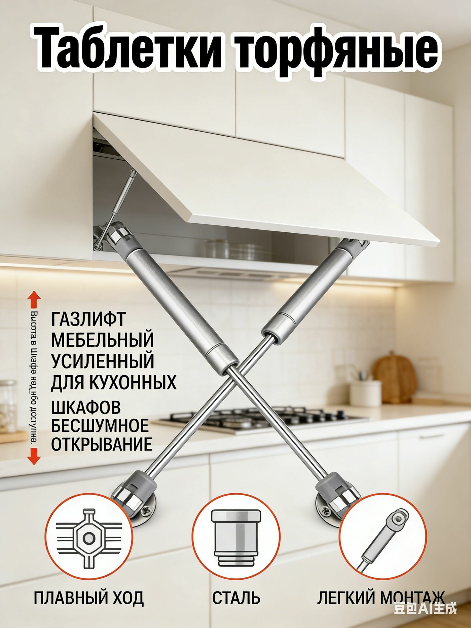 Термопривод для теплиц270 х 15мм, Сталь, 1 шт