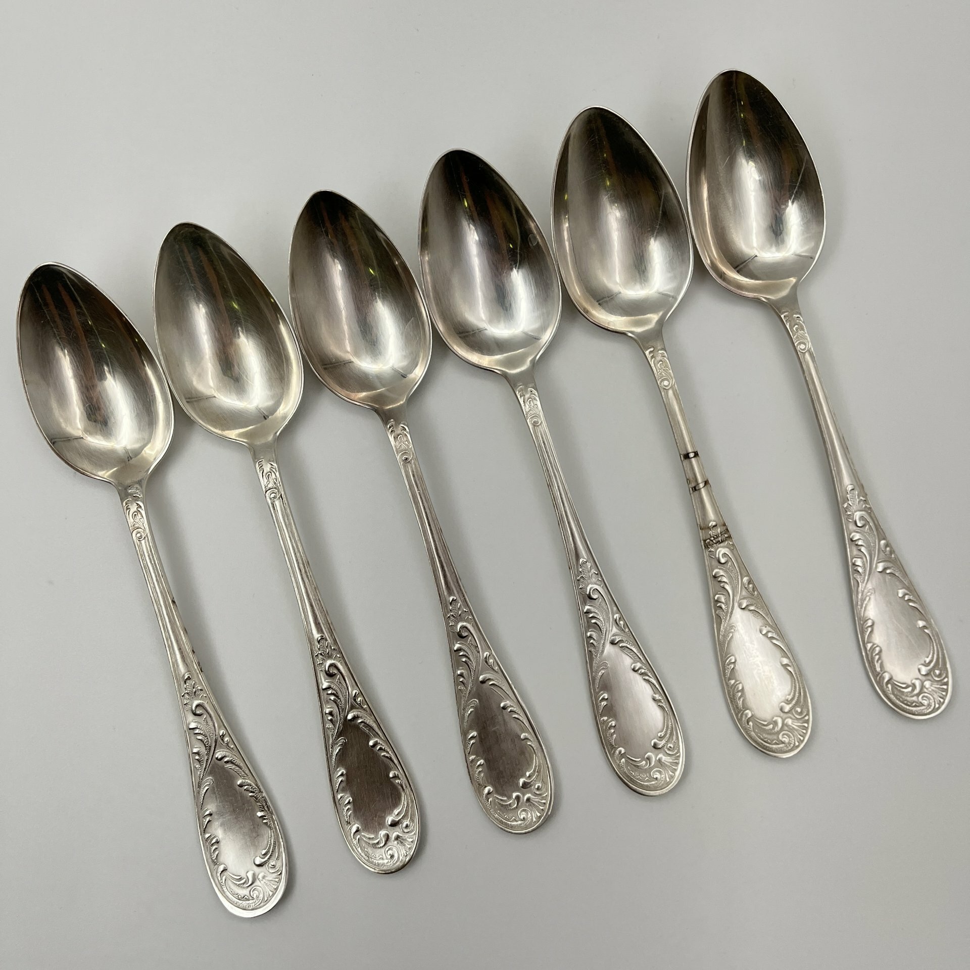 Набор столовых ложек "Пламя" (6 шт.), мНЦ (медь-никель-цинк)