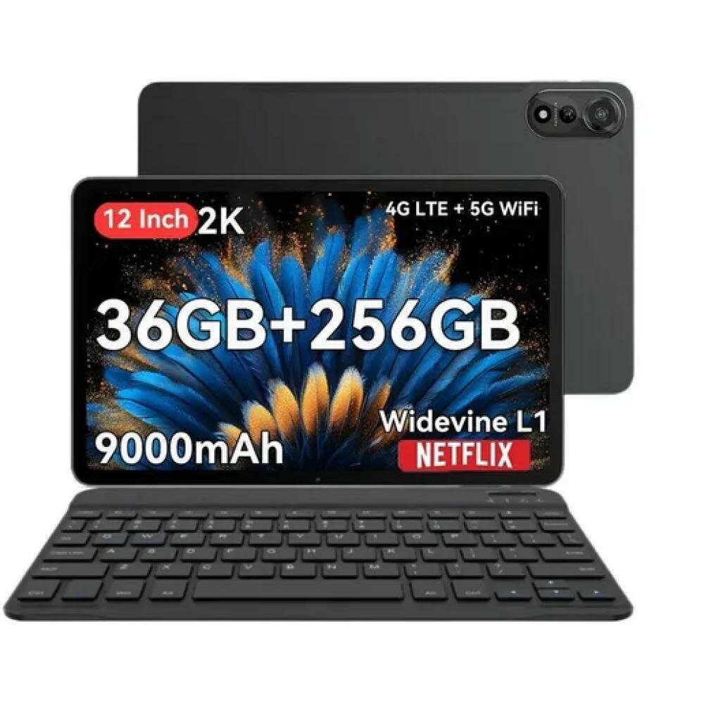 Планшет Blackview Tab MEGA 2 12/256Gb LTE + клавиатура и мышка, Черный