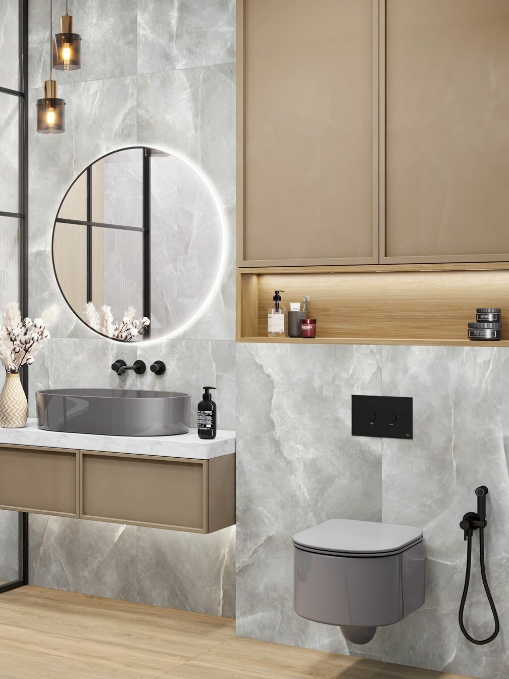 Delacora Солт серый / Salt Gray D120246L Керамогранит лаппатированный карвинг 1200X600