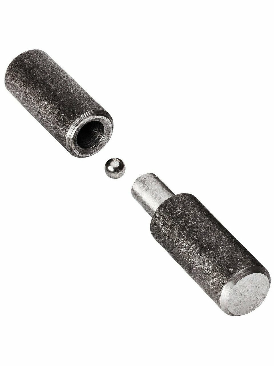 Петля гаражная цилиндрическая с шариком Дарлинг 12х60 мм черная сварная для ворот и гаража