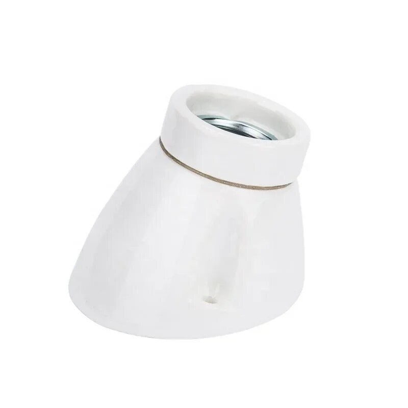 Керамические патроны для ламп E27 черный/белый Белый, White no bulb