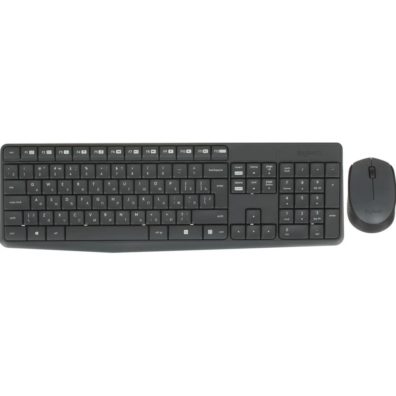 Набор клавиатура+мышь Logitech MK235, серый/черный, USB беспров(920-007949) 2374287