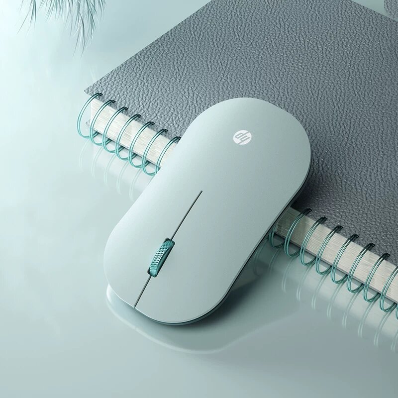 HP Беспроводная синхронизирующаяся мышь с двойным приемником, компактный дизайн, энергосберегающая, зеленый