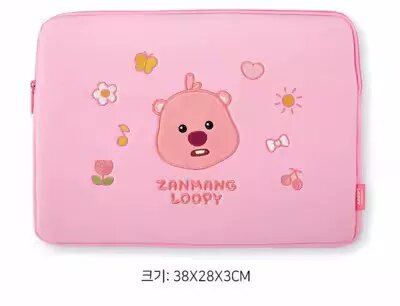 Беспроводная Bluetooth-мышь Zanmang Loopy Ruby Pink Beaver и бесшумная клавиатура Cartoon Pink Официальная стандартная