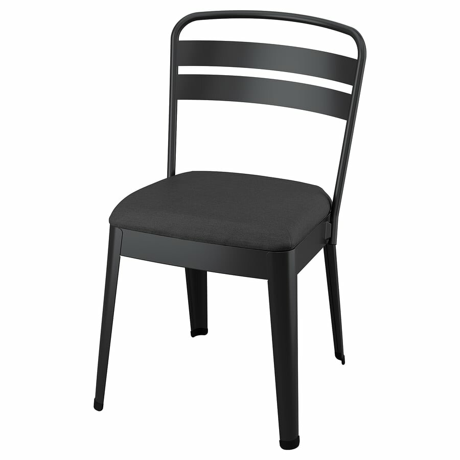 Стул IKEA RAMSNAS, цвет антрацит/ темно-серый 83 см 906.364.45