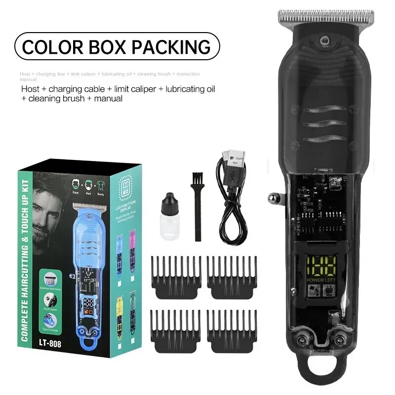 Профессиональная машинка для стрижки волос Black, 220В