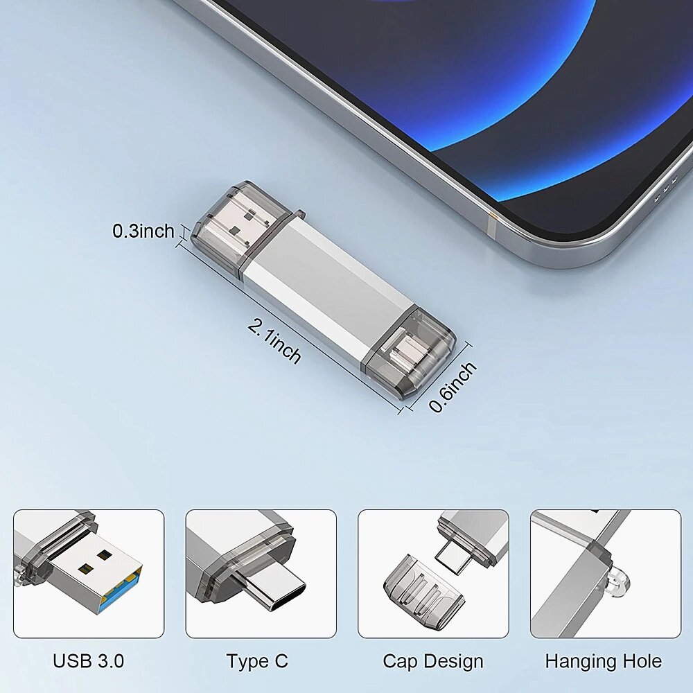 BiNFUL K13 1ТБ USB-флешка TYPE-C серебристая