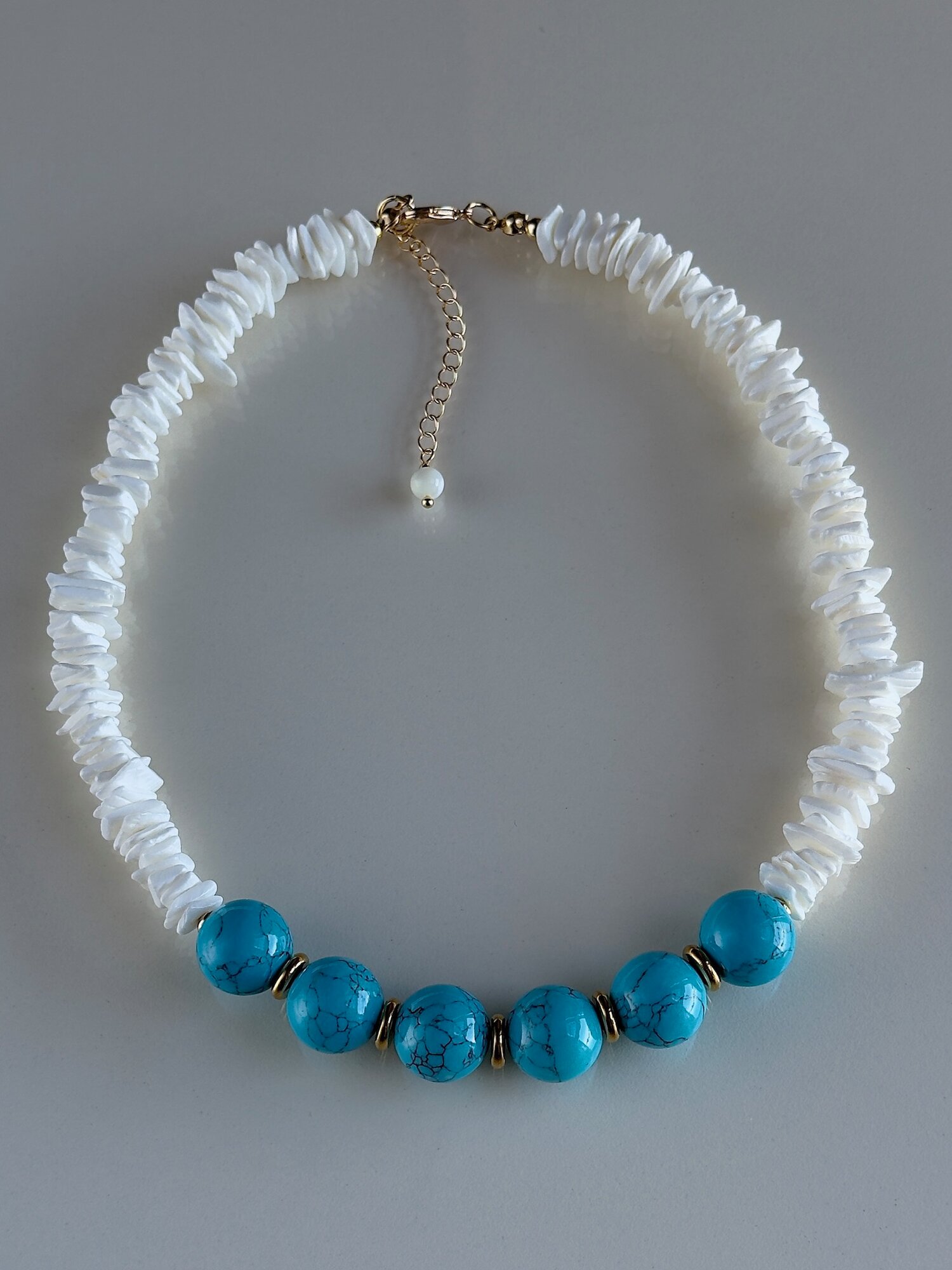 Колье, ракушка, говлит