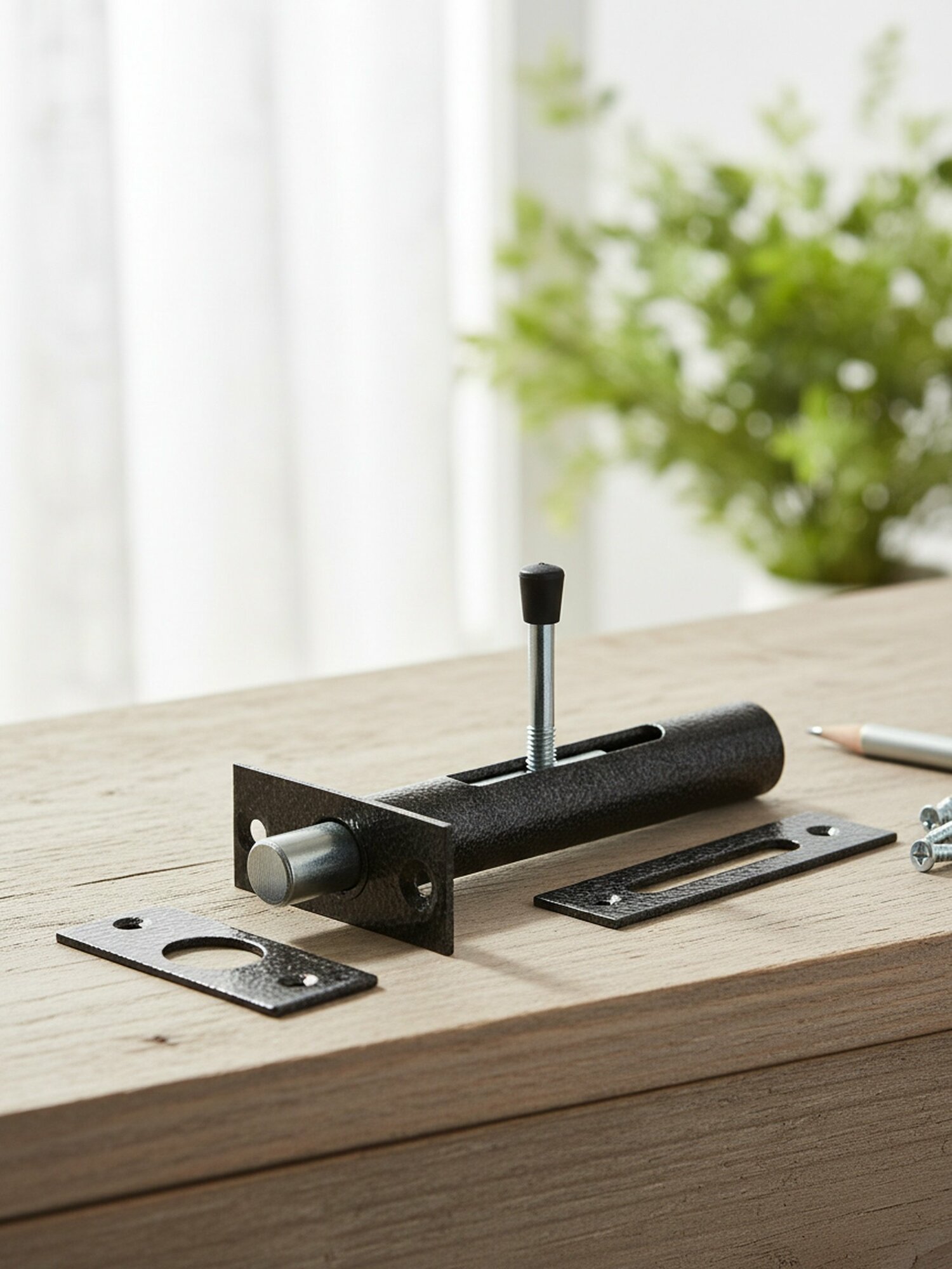 Задвижка дверная Секрет-Киров ЗД-05 серебристая, стальная, Россия