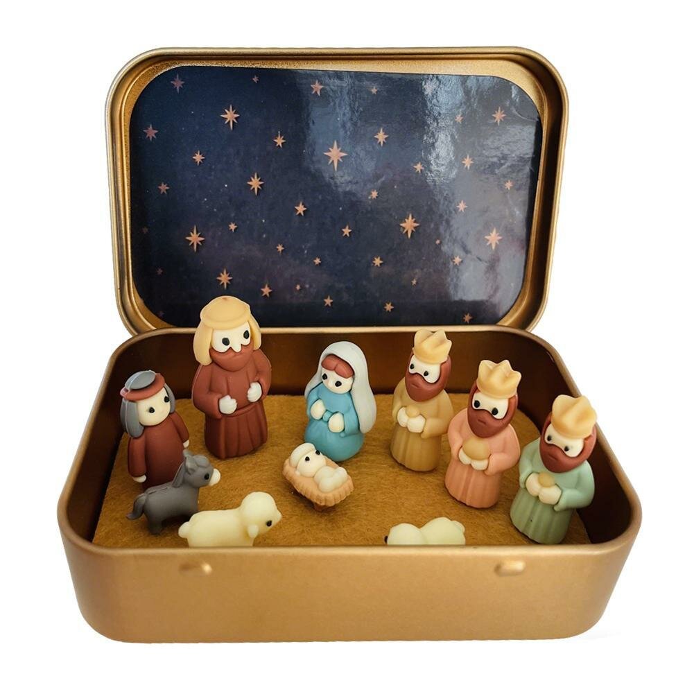 Игрушка-сценка в виде мини-яслей, детский подарочный набор