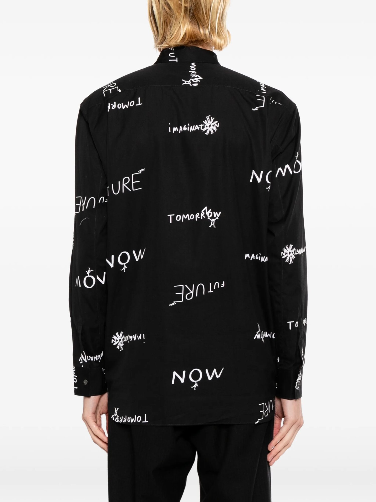 Рубашка Comme des Garcons SHIRT tomorrow future, размер M, черный — фото 1