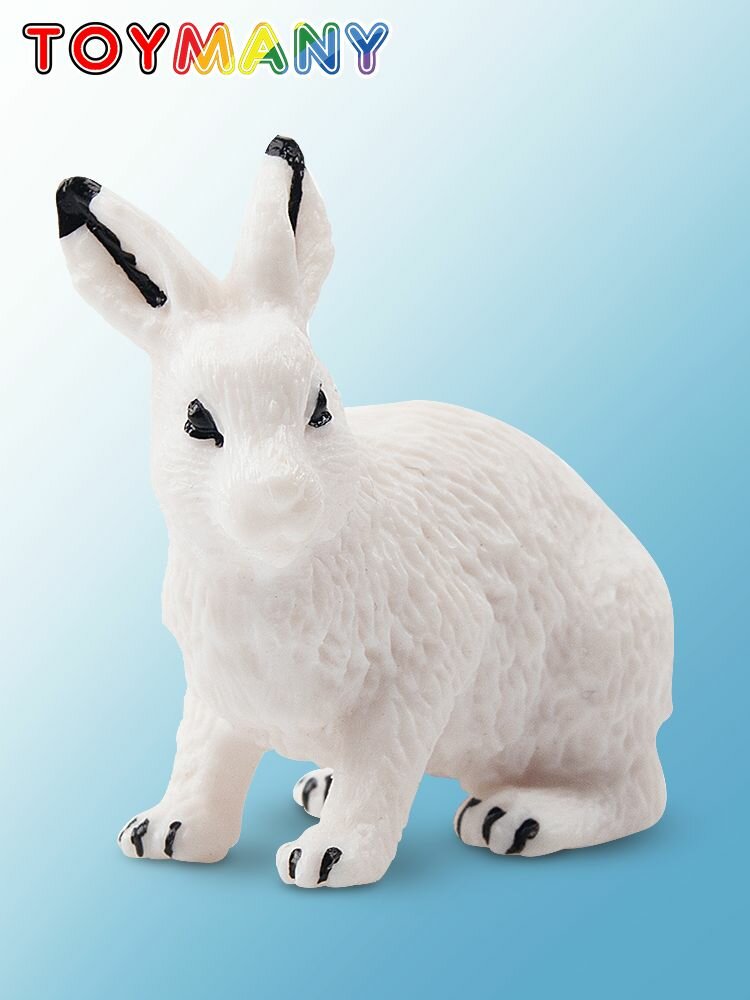 Toymany мини-фигурка животного, Арктический заяц, полярное животное, маленький размер