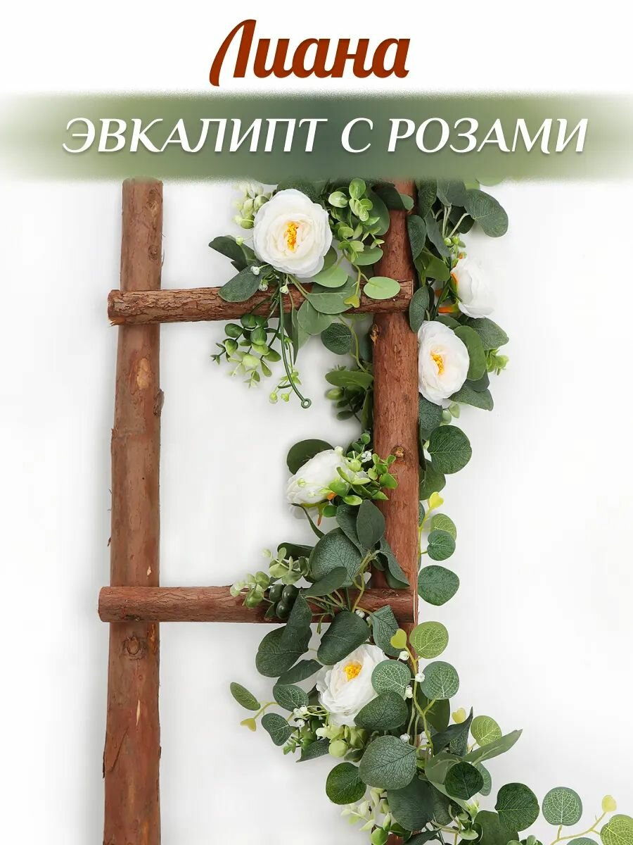 Эксклюзивная розовая композиция с эвкалиптом Лиана