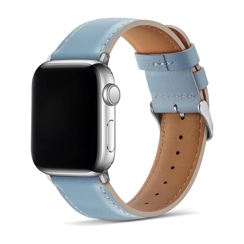 Кожаный ремешок для Apple Watch Band 49мм 46мм 45мм 44мм 42мм Ремешок для iWatch Ultra 3 2 1 Серии SE 11 10 9 8 7 6 5 4 3,70, металл, Apple Watch 45 мм, Apple Watch 44 мм, Apple Watch SE 44 мм