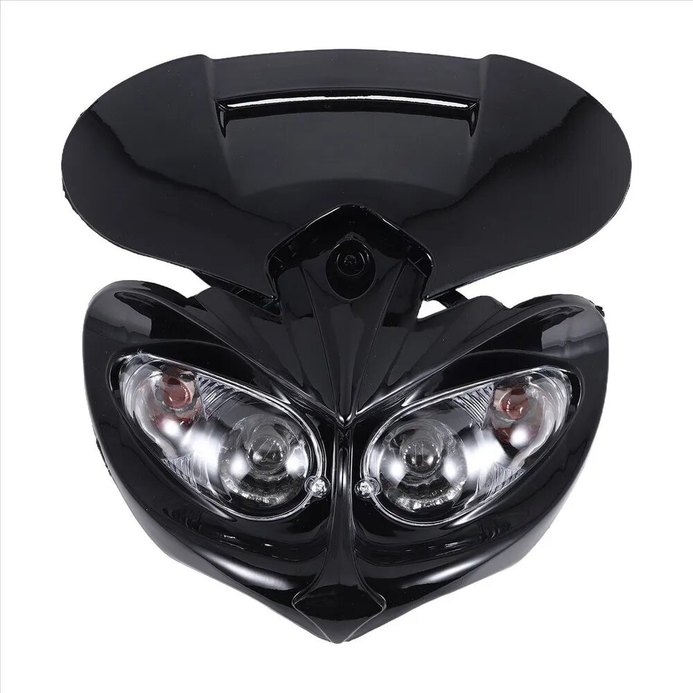 Обтекатель, передняя фара, ближний/дальний свет, двойная фара для мотоцикла.