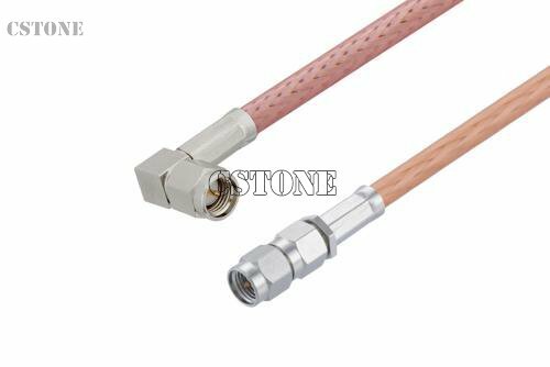 SMA штыревой к SMA штыревой угловой кабель используя RG142 коаксиальный