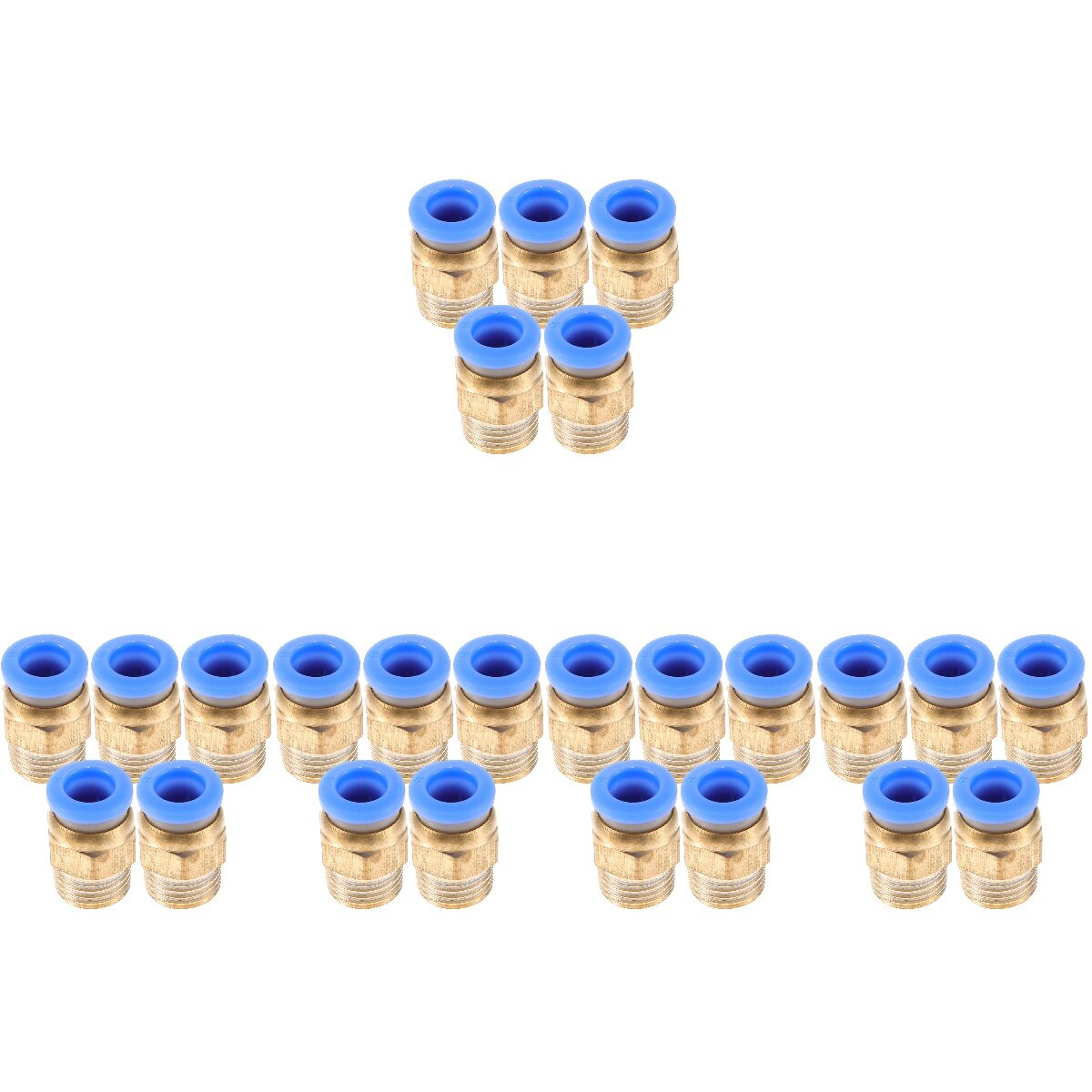 Крепкий пластиковый фитинг с медным покрытием для быстрого подключения воздушных шлангов 25 шт, 1/4 дюйма